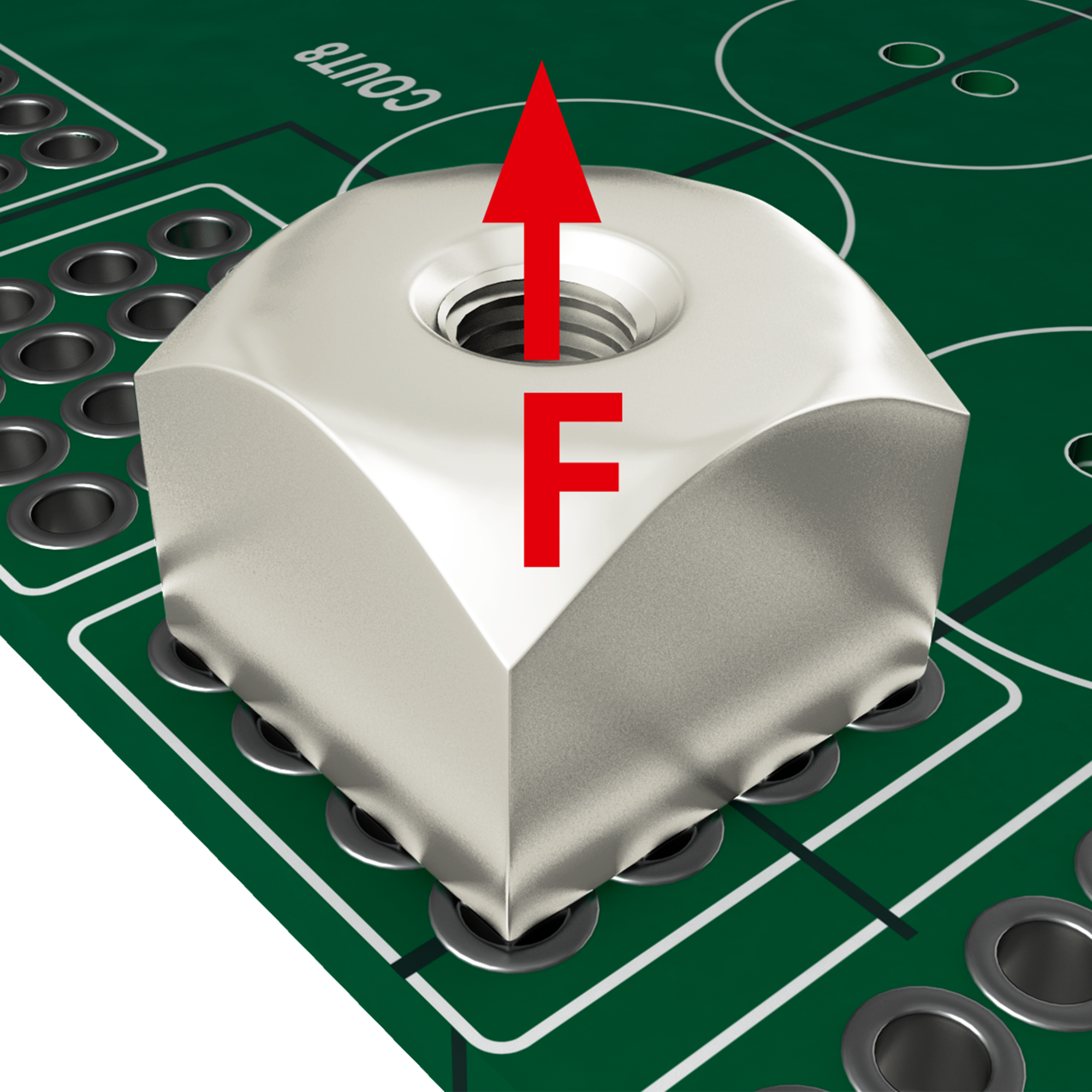 WP-BUFU REDCUBE PRESS-FIT with internal thread, full plain | Electromechanical Components ...